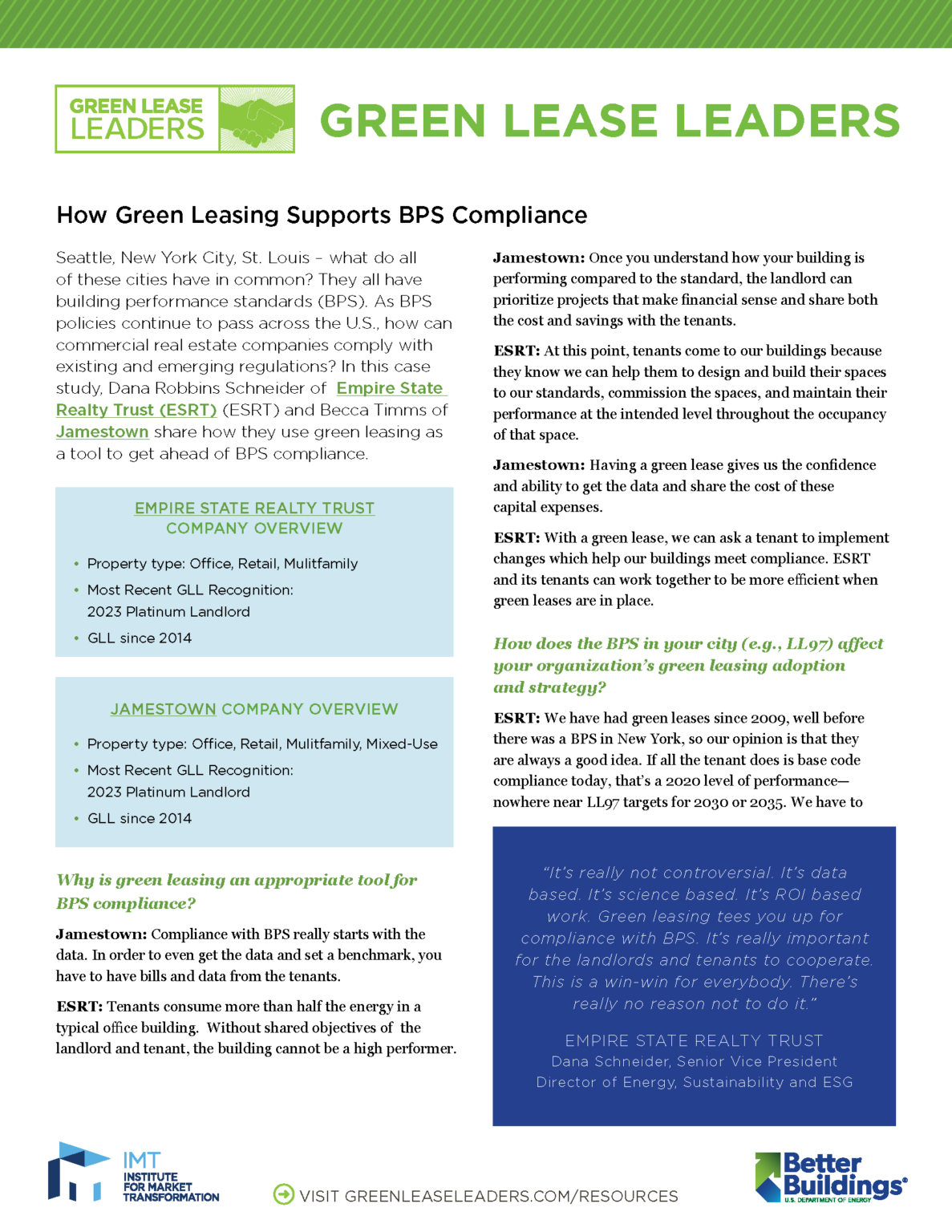 How Green Leasing Supports BPS Compliance