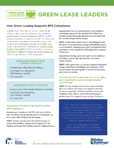 Green Lease Library - Green Lease Leaders